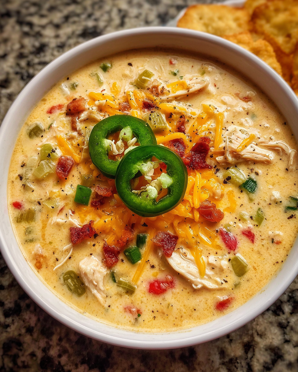 Jalapeno Popper Chicken Soup for a Delicious Cozy Meal